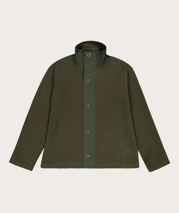 Ladies Melton Button Jacket - Bottle Green | Women's Clothing | FOM SA