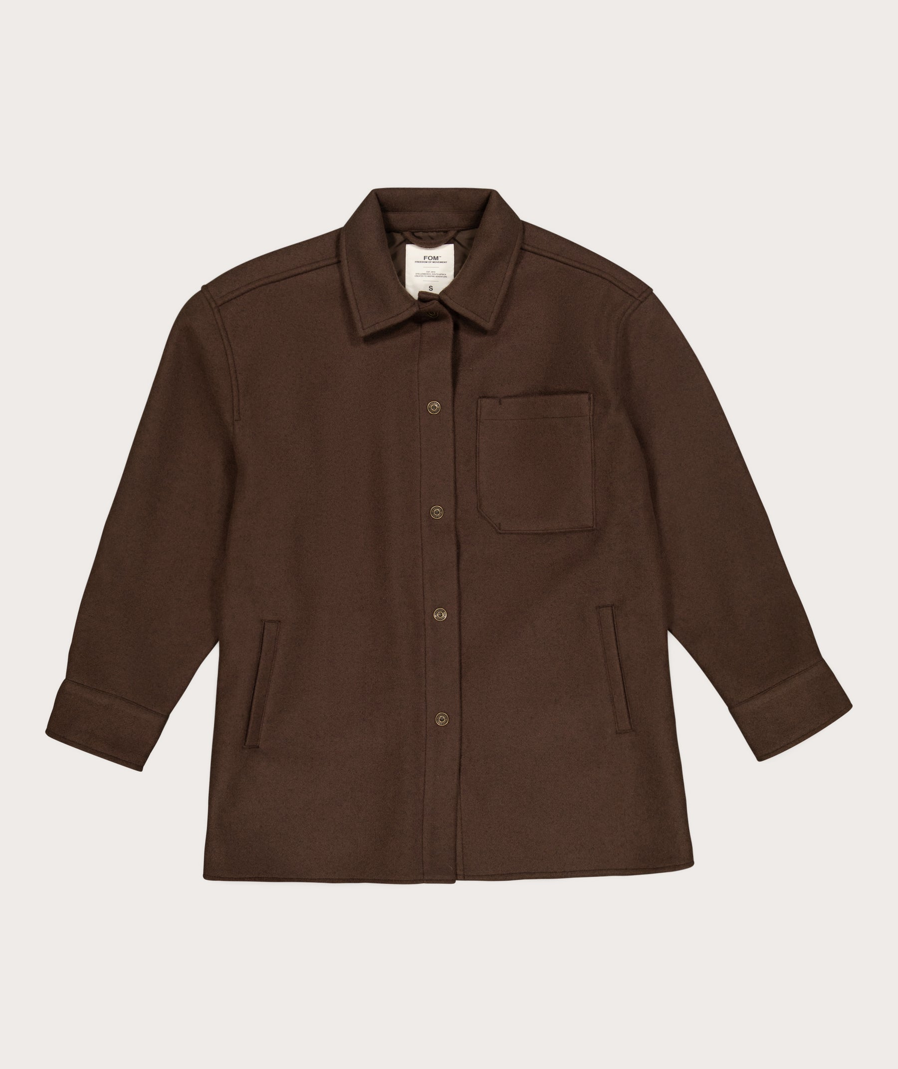 Ladies Melton Jacket - Chocolate Melange | Women's Clothing | FOM SA