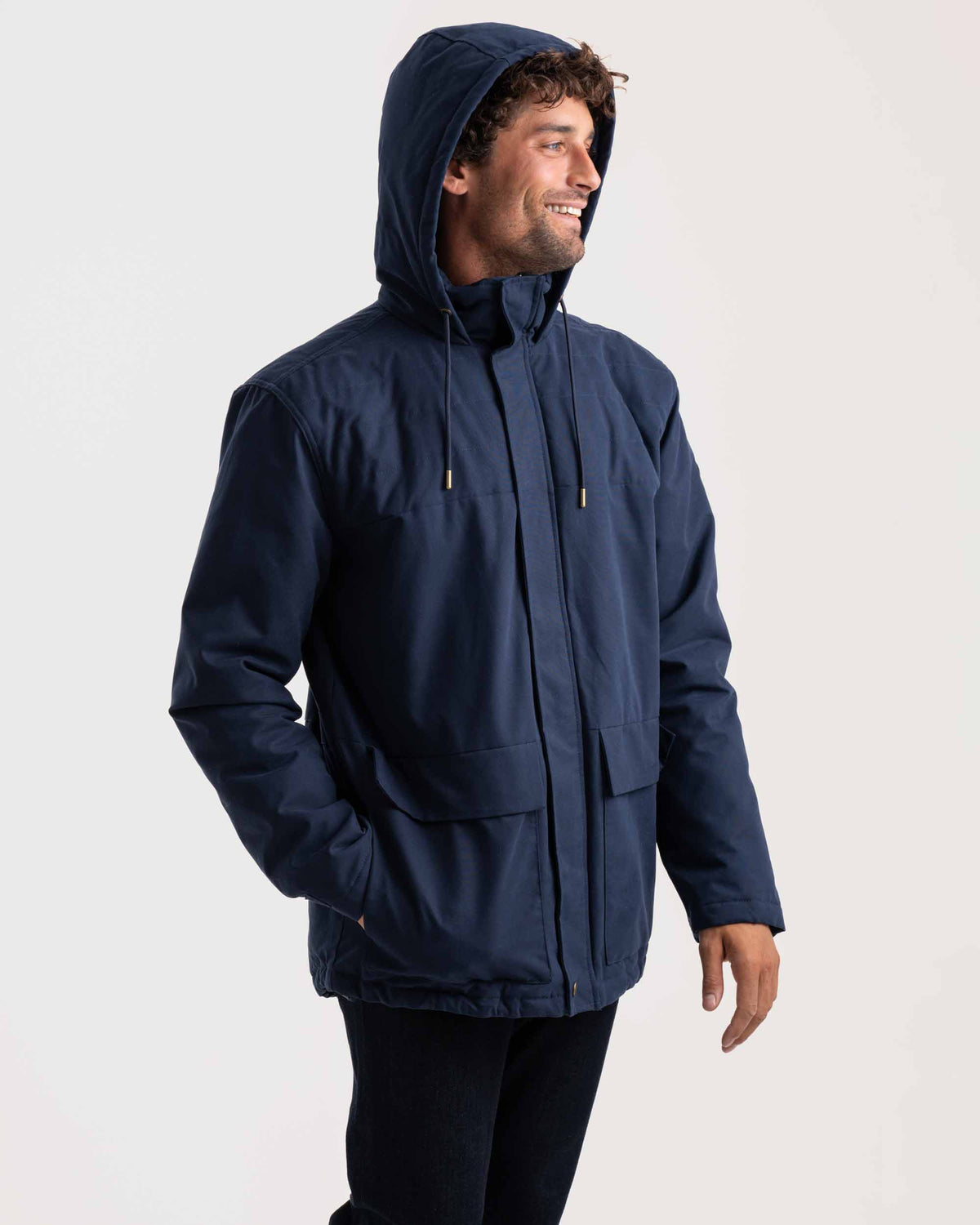 Mens Semi-Quilted Parka Jacket - Deep Ink | Tops | FOM SA