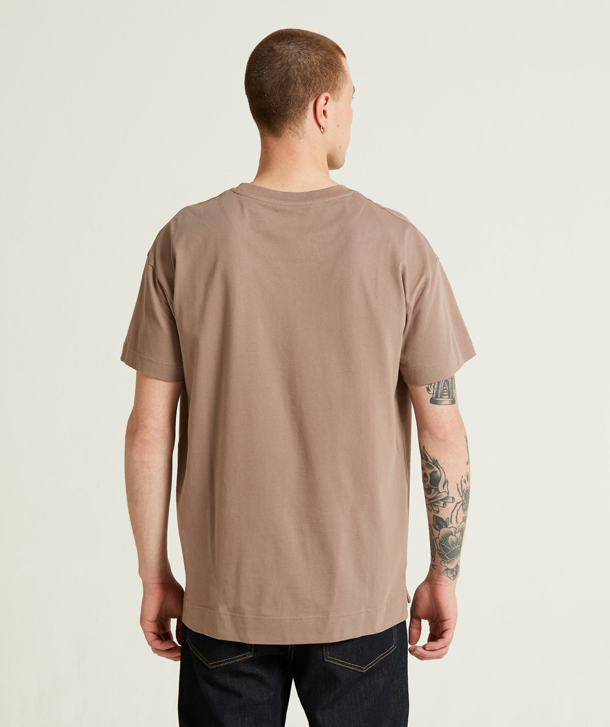 Mens Relaxed Dropped Shoulder Tee - Mocha | Winter clothing | FOM SA