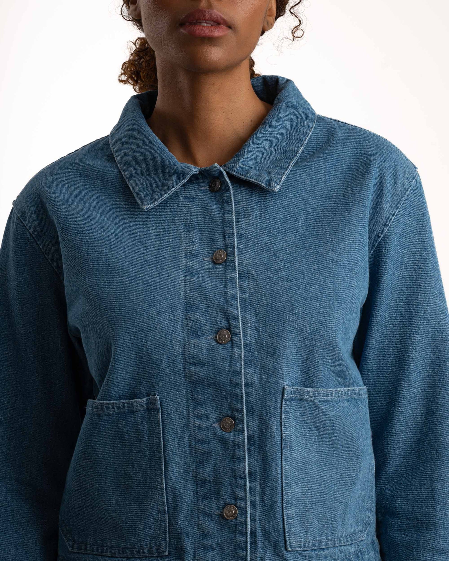 Ladies Cropped Denim Shacket - Indigo | Women's Day Sale | FOM SA